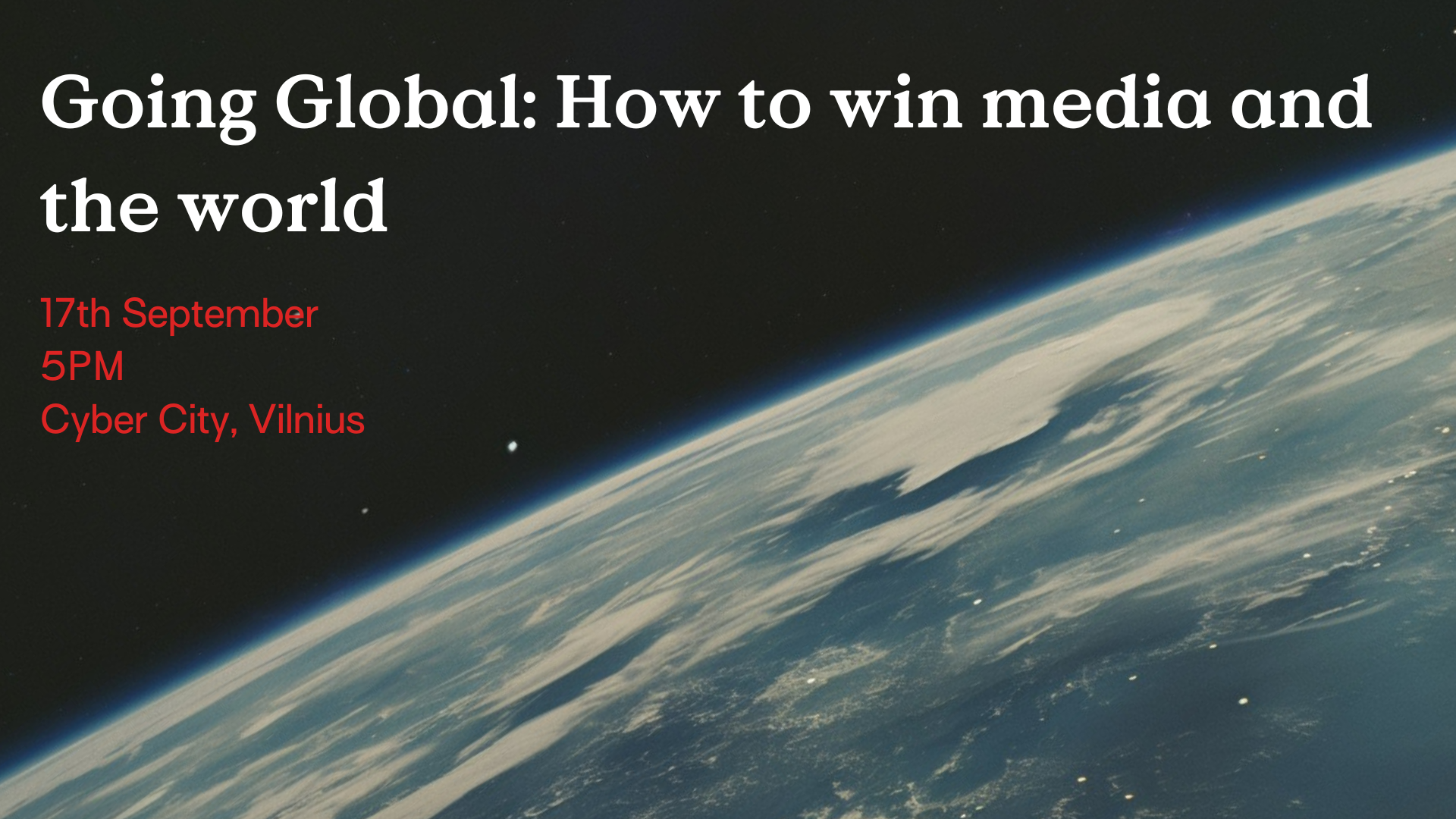 Agenda Unveiled for "Going Global: How to Win the Media and the World ...